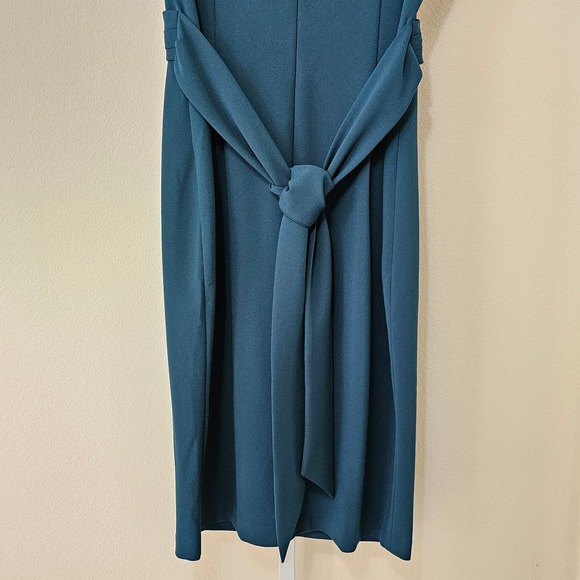 BHLDN | Dresses | Bhldn Womens Danica Tie Back Teal Sleeveless Sheath ...